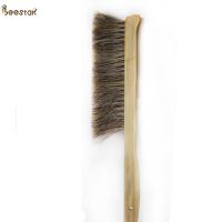 China Hot Selling Double Rows Horsehair Bee Brush Wooden Handle for Beekeepers for sale