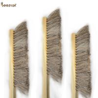 China Hot Selling Double Rows Horsehair Bee Brush Wooden Handle for Beekeepers for sale
