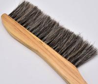 China Three Row Bee Brush Horse Hair Bee Brush Beekeeping wood handle Beekeeping Brush for sale