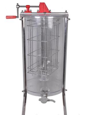 China 2 Frames Stainless Steel Transparent Manual Honey Extractor Beekeeping Equipment for sale