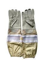 China #10white Cloth Sleeve +Half  Ventilated Gloves With  Thick Wrist Protector sheepskin glove for sale