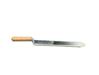 China Stainless Steel Double Serrated Uncapping Knife with Wooden Handle for Honey Uncapping for sale