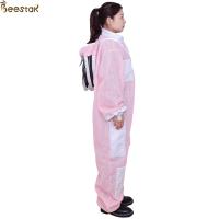 China Hooded Breathable and Pink Beekeeping Protective Clothing With High Quality Zipper for sale