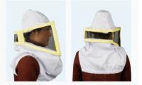 China Soft and Solid White Square Bee Veil and Round Hat for Comfortable and Breathable Beekeeping Outfits for sale