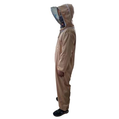 China Apricot Color Thicker Bee Suit Beekeeping Jacket Free Size for Beekeepers for sale