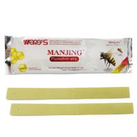 China Wangshi Manjing Flumethrin Strip Bee Medicine for Varroa Mite Treatment with Slow-release Design and 20 Strips per Bag for Apiary Use for sale