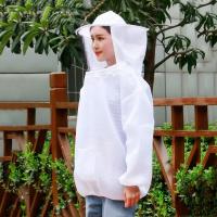 China Breathable Beekeeping Jacket with Protective Bee Hat - White for sale