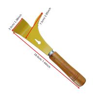 China BEESTAR Stainless Steel Beehive Scraper with Wooden Handle - 189mm Length 35mm Width 98g Weight Multifunctional Hive Tool for Beekeeping for sale