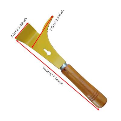 China BEESTAR Stainless Steel Beehive Scraper with Wooden Handle - 189mm Length 35mm Width 98g Weight Multifunctional Hive Tool for Beekeeping for sale