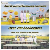 China Economic Sheepskin Beekeeping Gloves with Leather and Canvas in Yellow and White for Bee Protection for sale
