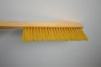 China Best Selling Double Rows Bee Brush With Wooden Handle Plastic Hair Beekeeping Tools for sale