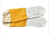 China Professional White Sheepskin Beekeeping Gloves with Ventilated Cuff 470mm to 500mm Length for sale