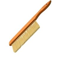 China Single Row Fiber Bee Brush with Wooden Handle for Gentle Beekeeping for sale