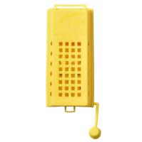 China Plastic Yellow Queen Bee Cage 8.2*3.7cm for Bee Queen Rearing System Beekeeper for sale