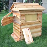 China Unassembled Langstroth Beehive with 7 Plastic Flow Frames in Chinese Fir Wood for sale