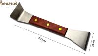 China Stainless Steel Hive Tool with Wooden Handle and 200mm Length for Beekeeping for sale