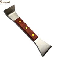 China Stainless Steel Hive Tool with Wooden Handle and 200mm Length for Beekeeping for sale