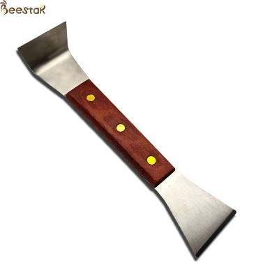 China Stainless Steel Hive Tool with Wooden Handle and 200mm Length for Beekeeping for sale