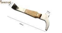 China Multifunctional Stainless Steel Bee Hive Tool with Wooden Handle for Beekeeping for sale