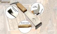 China Multifunctional Stainless Steel Bee Hive Tool with Wooden Handle for Beekeeping for sale