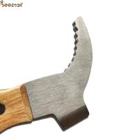 China Multifunctional Stainless Steel Bee Hive Tool with Wooden Handle for Beekeeping for sale