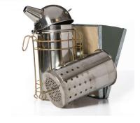 China European Stainless Steel Round bee smoker beekeeping with inner tin M for sale