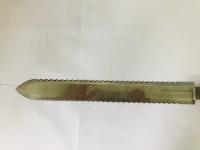 China Stainless Steel Double Serrated Uncapping Knife with Wooden Handle for Honey Uncapping for sale