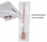 China Long Handle Wood Honey Stir Bar Honey Splash Bar For Splashing Honey for sale