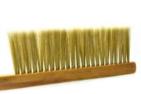 China Bee Brush With Wooden Handle Double Row Bristle for Beekeeping for sale