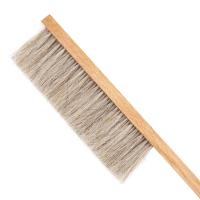 China Long Handle Horsehair Bee Brush Two Double Rows in Yellow Color for Beekeeping for sale
