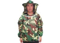 China Free Size Polyester Camouflage Beekeeping Jacket with Protective Bee Hat for sale