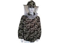 China Free Size Polyester Camouflage Beekeeping Jacket with Protective Bee Hat for sale