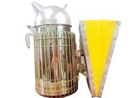 China Yellow European Style Bee Hive Smoker Stainless Steel Material For Beekeepers for sale