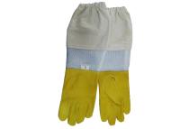 China Yellow safety gloves for beekeeping With White Ventilated Wrist for sale