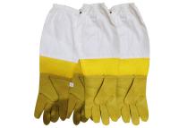 China Yellow safety gloves for beekeeping With White Ventilated Wrist for sale