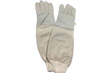 China Comfortable  Canvas Beekeeping Gloves with Long Elastic Cuff to Prevent Slipping for sale