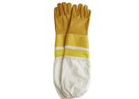 China Goat Skin Bee Gloves Leather wrist protector Half Ventilated canvas cuff for Beekeeping for sale