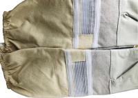 China #10white Cloth Sleeve +Half  Ventilated Gloves With  Thick Wrist Protector sheepskin glove for sale