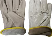 China Agriculture Cowhide beekeeping Gloves Without Cuff for beekeeping work use for sale