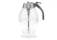 China Wholesale 200ml Transparent Glass Syrup Honey Dispenser honey jar for sale