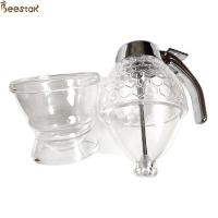 China Wholesale 200ml Transparent Glass Syrup Honey Dispenser honey jar for sale