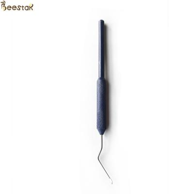China Stainless Steel Transferring Bee Larvae Needle Grafting Tool With Blue Handle for sale