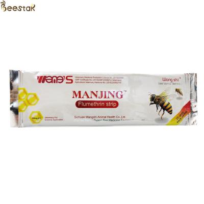 China Wangshi Manjing Flumethrin Strip - 20 Strips Per Bag Contact-Action Slow-Release Effective Acaricide for Varroa Mite Treatment for sale