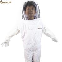 China Terylene Honey Bee Protection Suit Kids Beekeeping Protective Clothing With Round Veil for sale