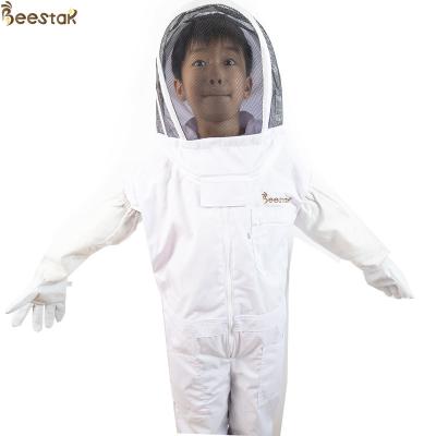 China Terylene Honey Bee Protection Suit Kids Beekeeping Protective Clothing With Round Veil for sale