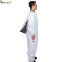 China S-XXL Ventilated Bee Jacket With Round Veil Beekeeping Suit Bee Keeper Cotton Suit for sale