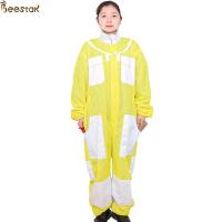 China 3 Layer Yellow Beekeeping Outfits Ventilated Apicultura Beekeeping Suit for sale