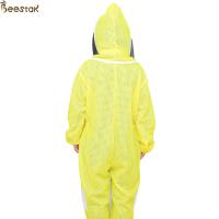 China 3 Layer Yellow Beekeeping Outfits Ventilated Apicultura Beekeeping Suit for sale