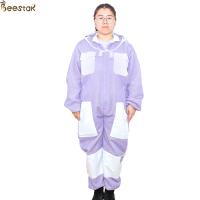 China Purple 3 Layer Beekeeper Suit Ventilated Beekeeping Suit Beekeeper Uniform for sale