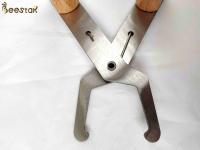 China Beekeeping Apiculture Tools Stainless Steel Bee Hive Frame Grip With Wooden Handle for sale